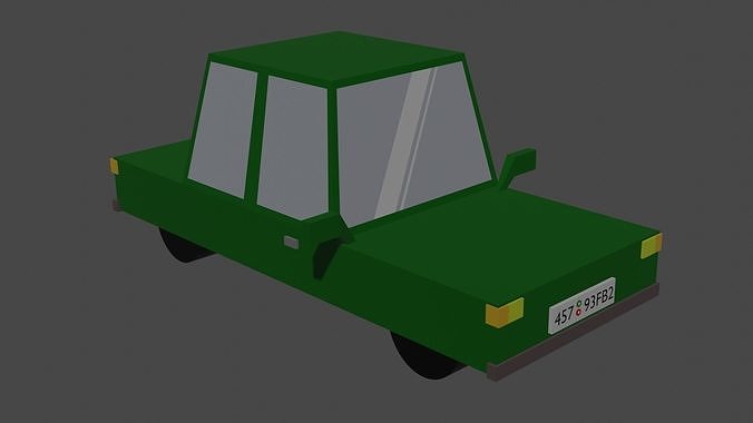 Basic car free VR / AR / low-poly 3D model | CGTrader