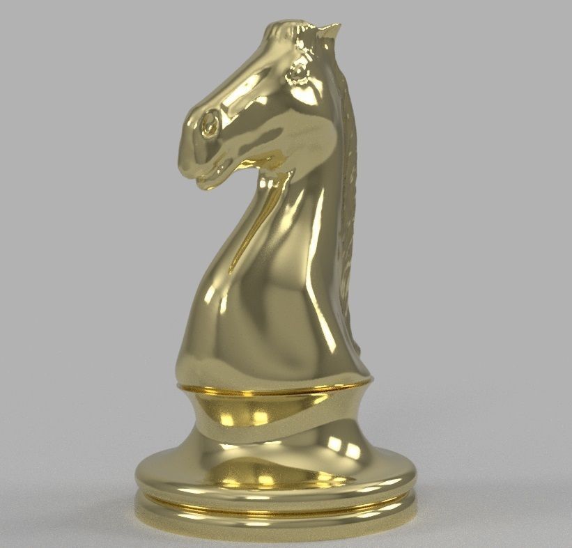 knight for chess 3D model 3D printable | CGTrader