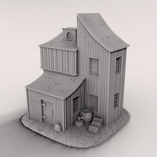 medieval house 3D model 3D printable | CGTrader