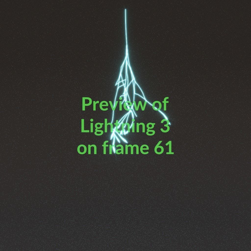 3D model Animated Lightning v3 VR / AR / low-poly | CGTrader