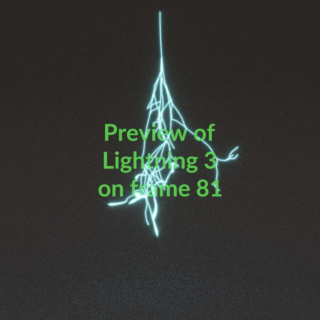 3D model Animated Lightning v3 VR / AR / low-poly | CGTrader