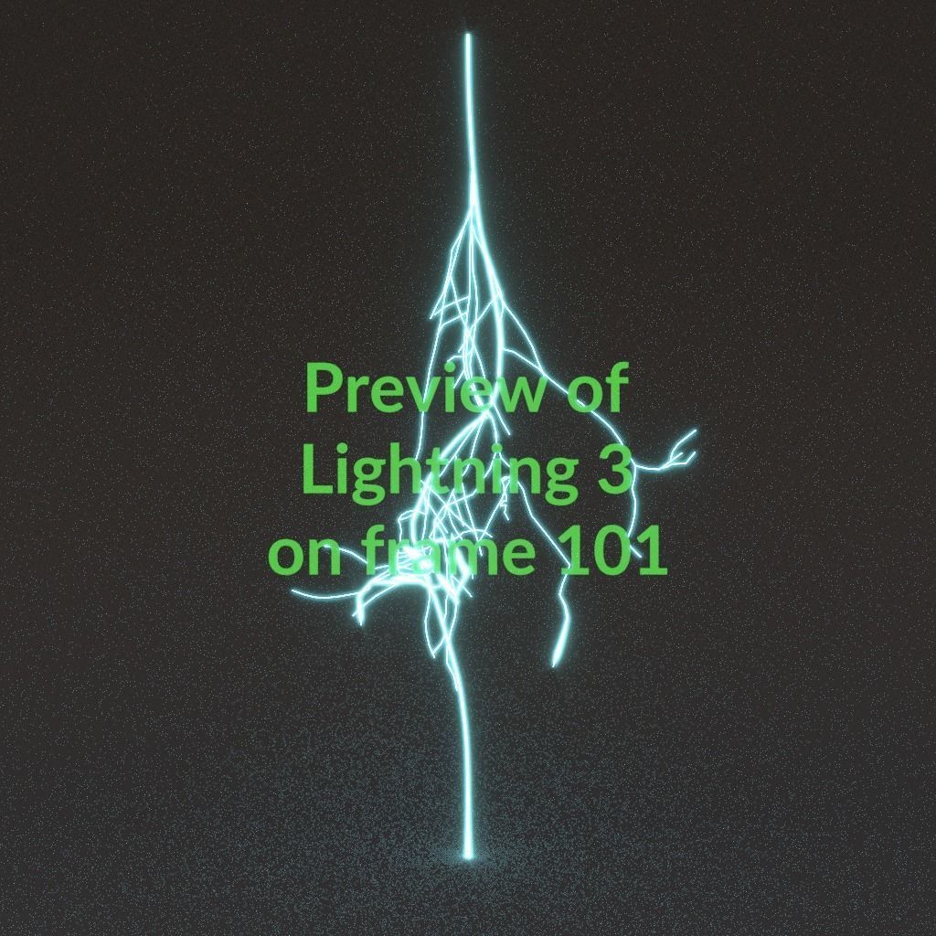 3D model Animated Lightning v3 VR / AR / low-poly | CGTrader