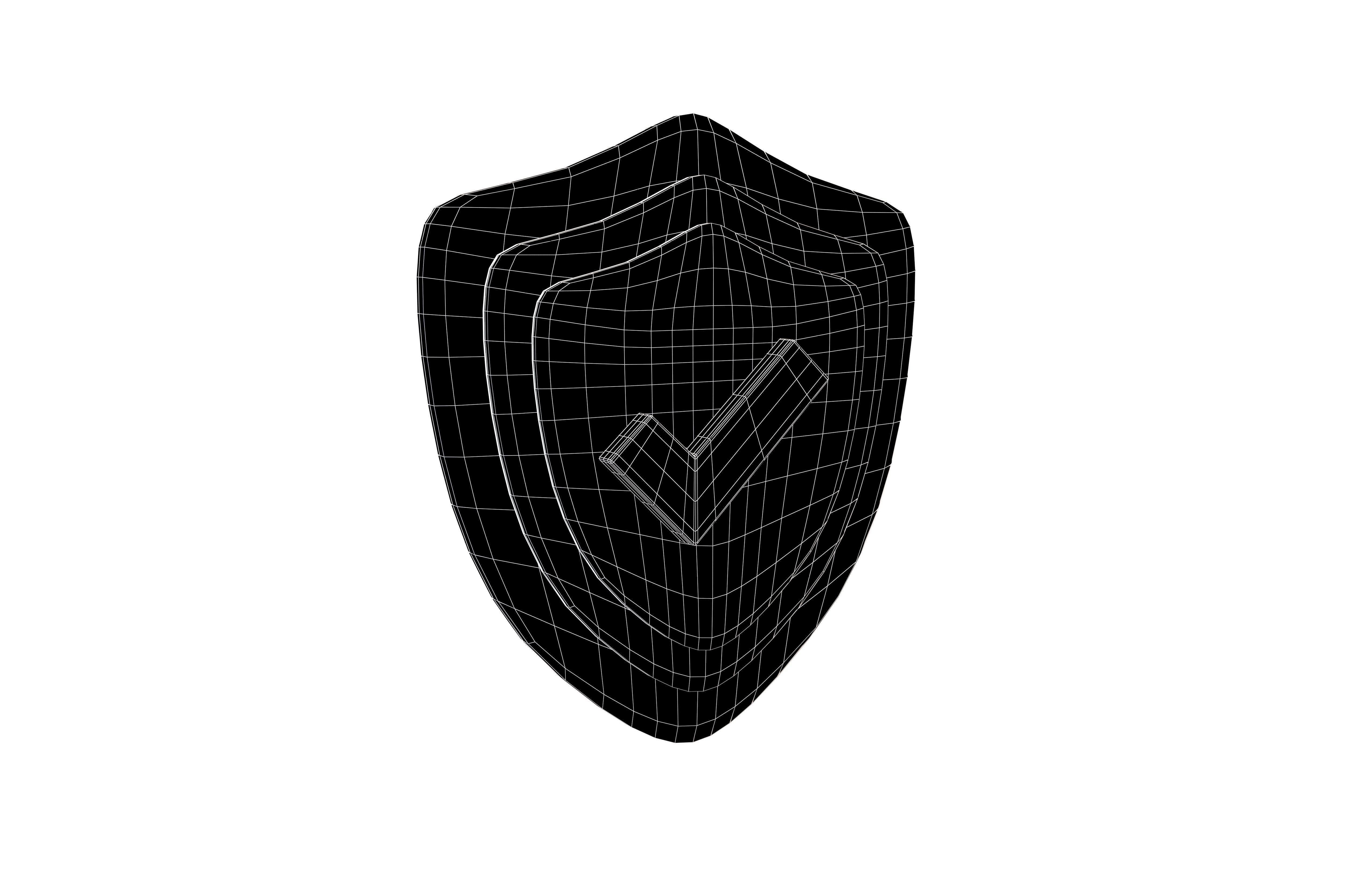 3D model Secure Shield Icon V1 001 VR / AR / low-poly | CGTrader