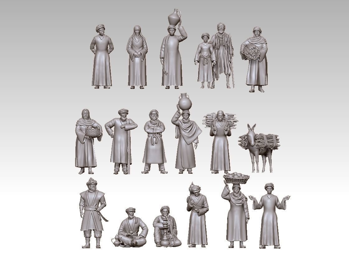 arab people 3D model 3D printable | CGTrader