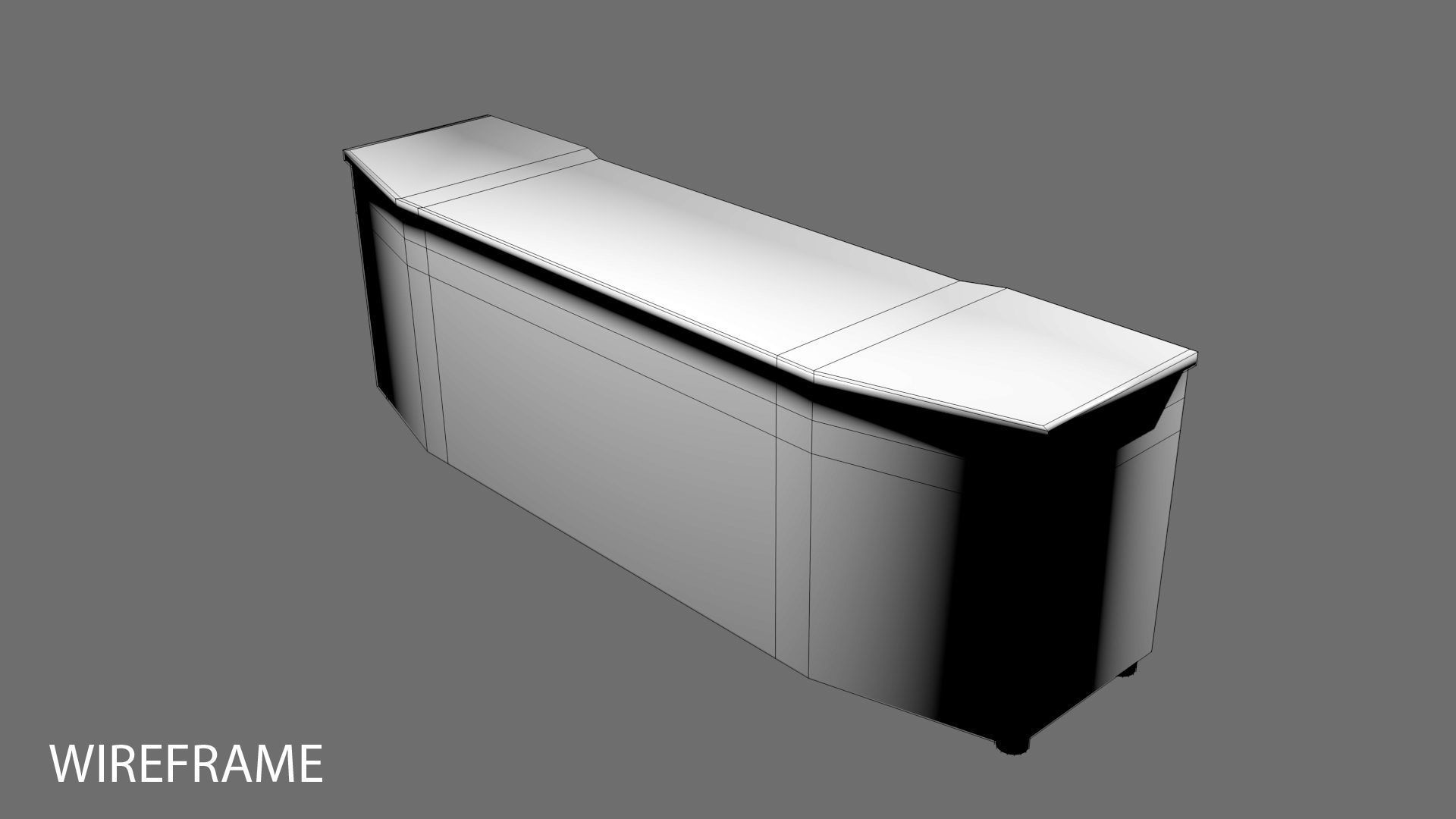 Counter Desk 2 3D model | CGTrader
