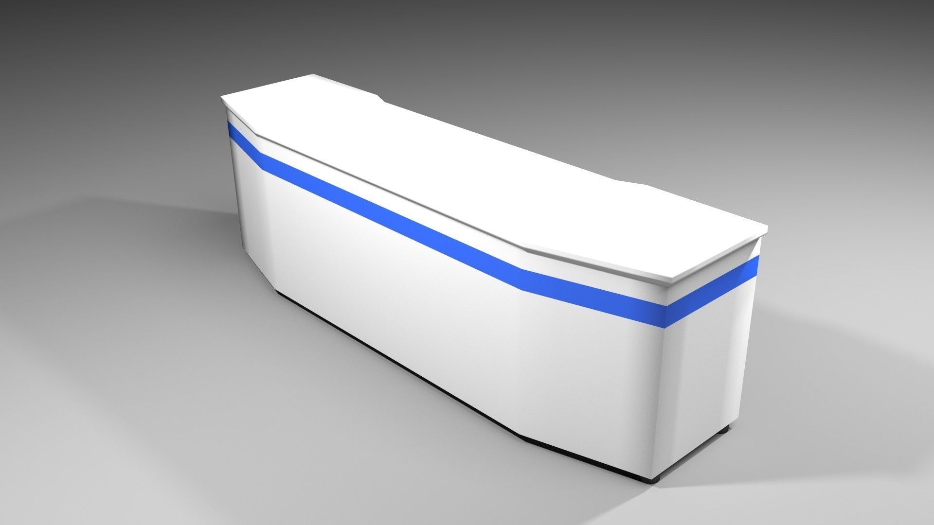 Counter Desk 2 3D model | CGTrader