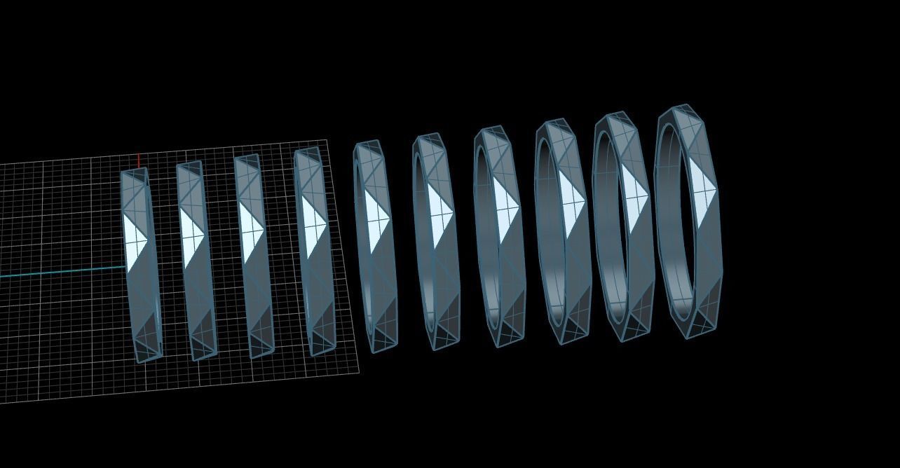 Wedding rings Laurence Signature collection All Sizes version1 3D model ...