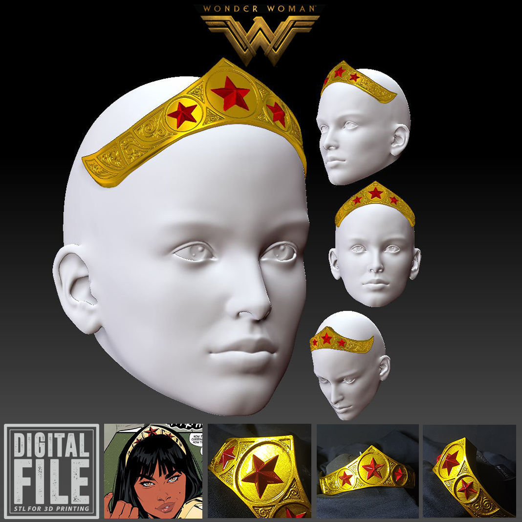 WONDER WOMAN YARA FLOR TIARA CROWN INSPIRED 3D model 3D printable ...