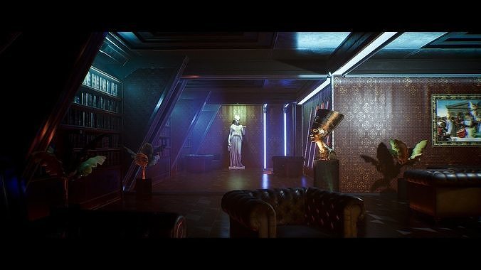 3D model Cyber Arcade Environment kit - UE5 VR / AR / low-poly | CGTrader