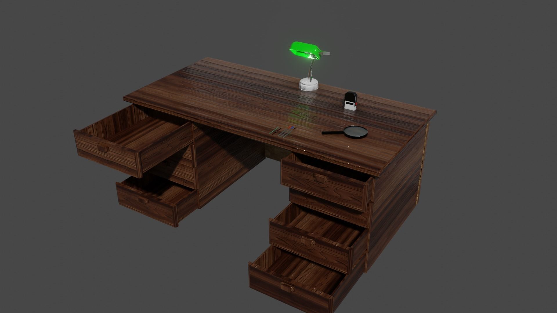 3D model Pack table with objects - low poly VR / AR / low-poly | CGTrader