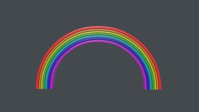 3D model Rainbow 3D Model VR / AR / low-poly | CGTrader