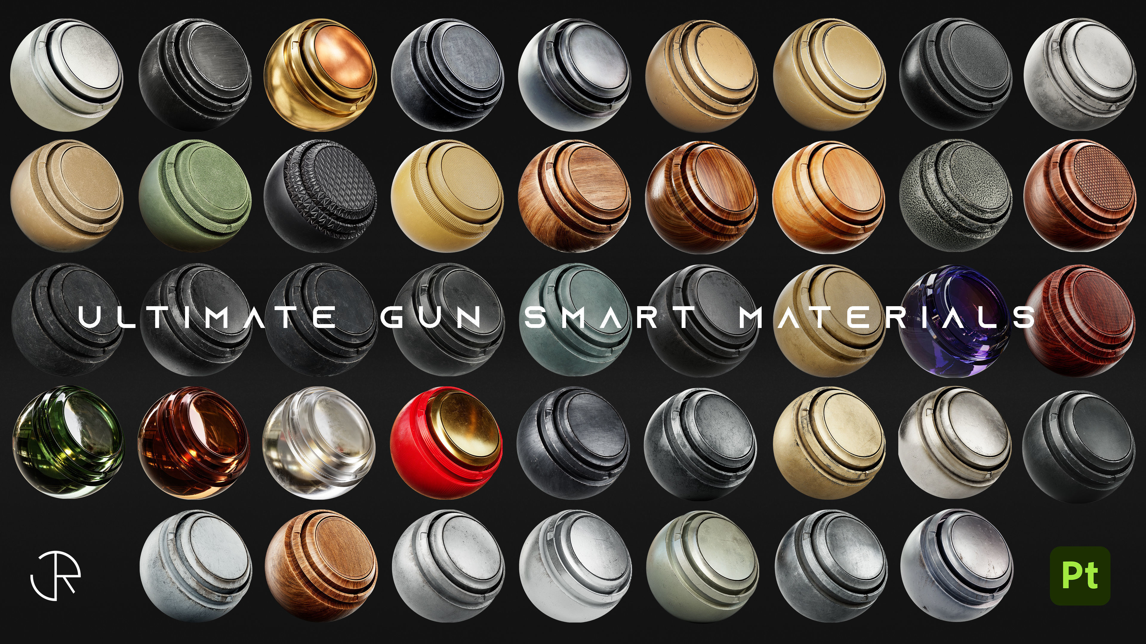 Ultimate Gun and Weapon Smart Materials for Substance 3D Painter 3D ...