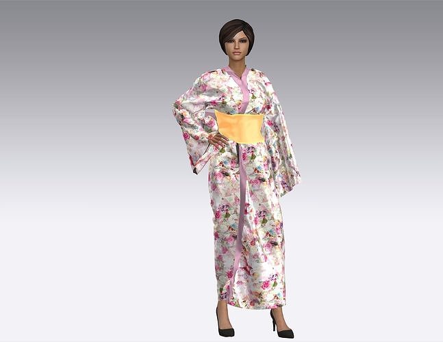 Kimono japanese 3D model | CGTrader