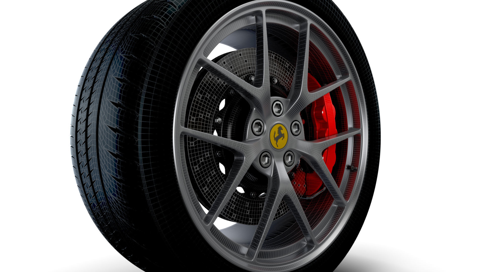 Ferrari OEM F12 wheel 3D model | CGTrader