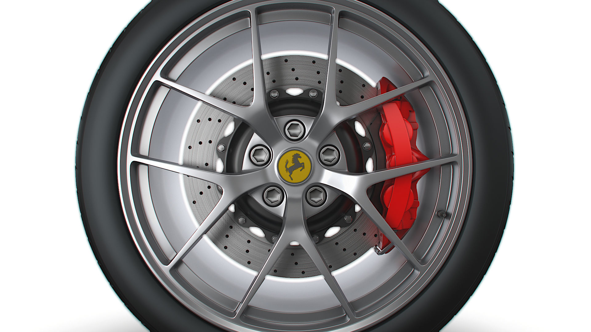 Ferrari OEM F12 wheel 3D model | CGTrader