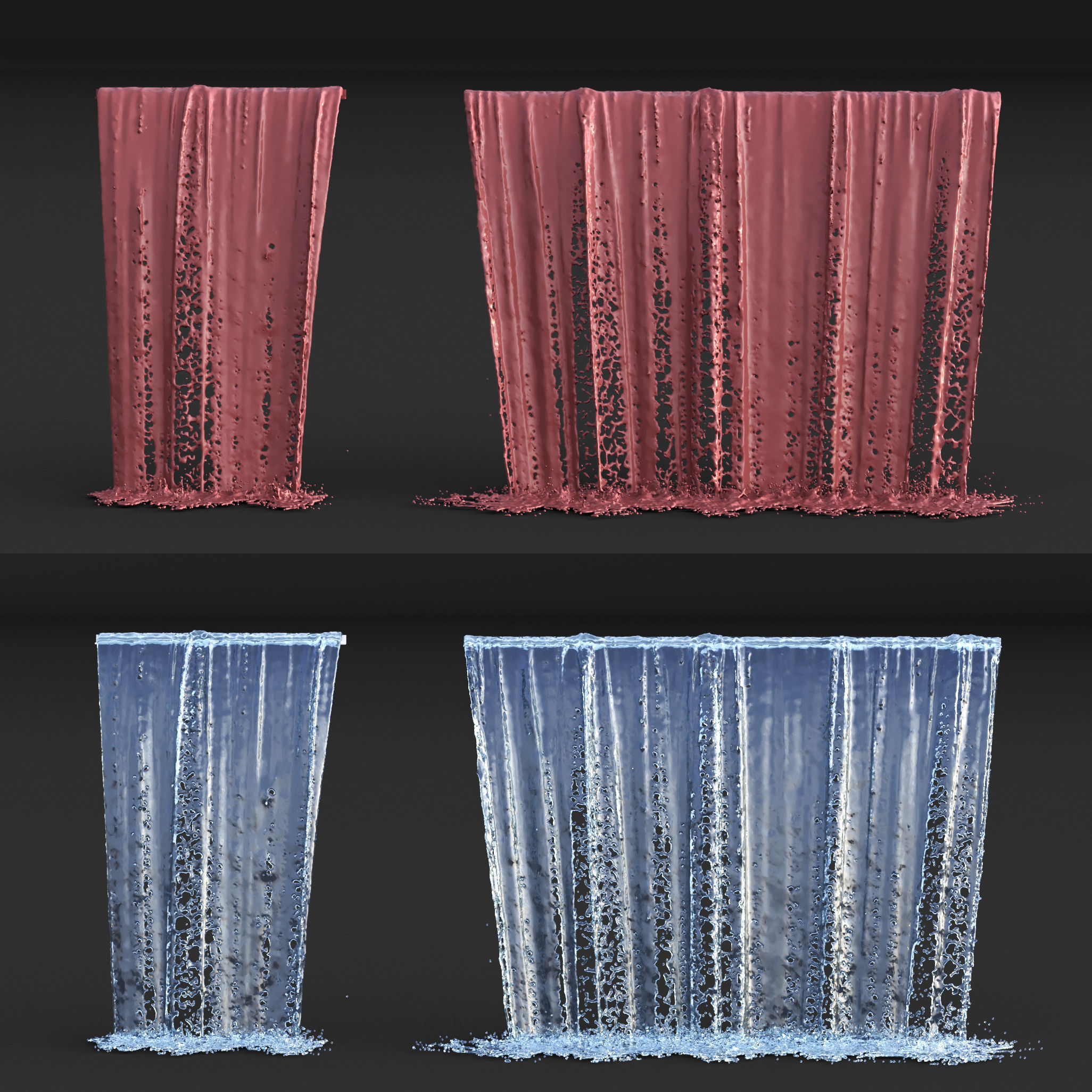 Waterfalls and Fountains Collection 3 3D model | CGTrader