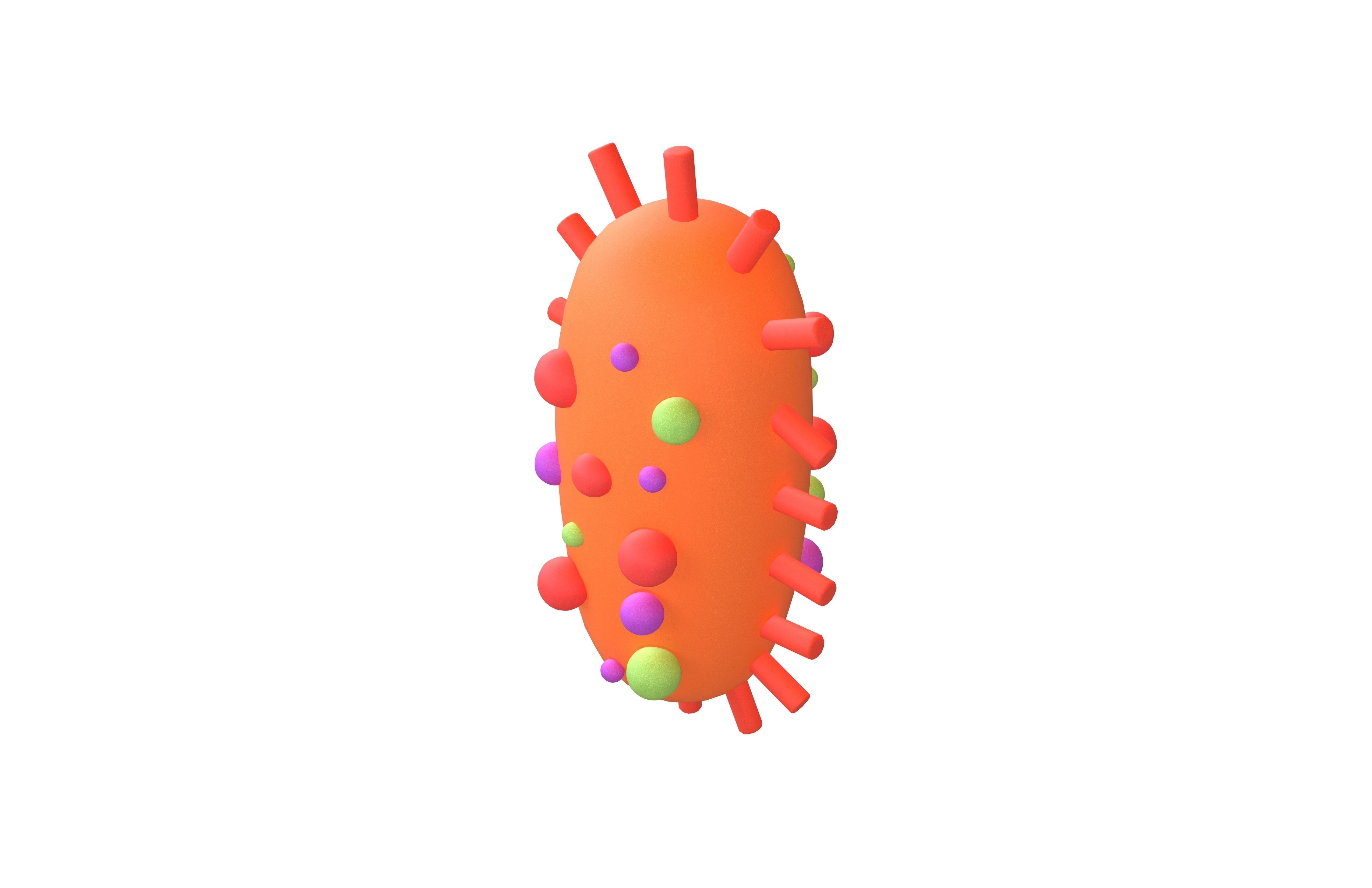 3D model Bacteria Icon v1 001 VR / AR / low-poly | CGTrader