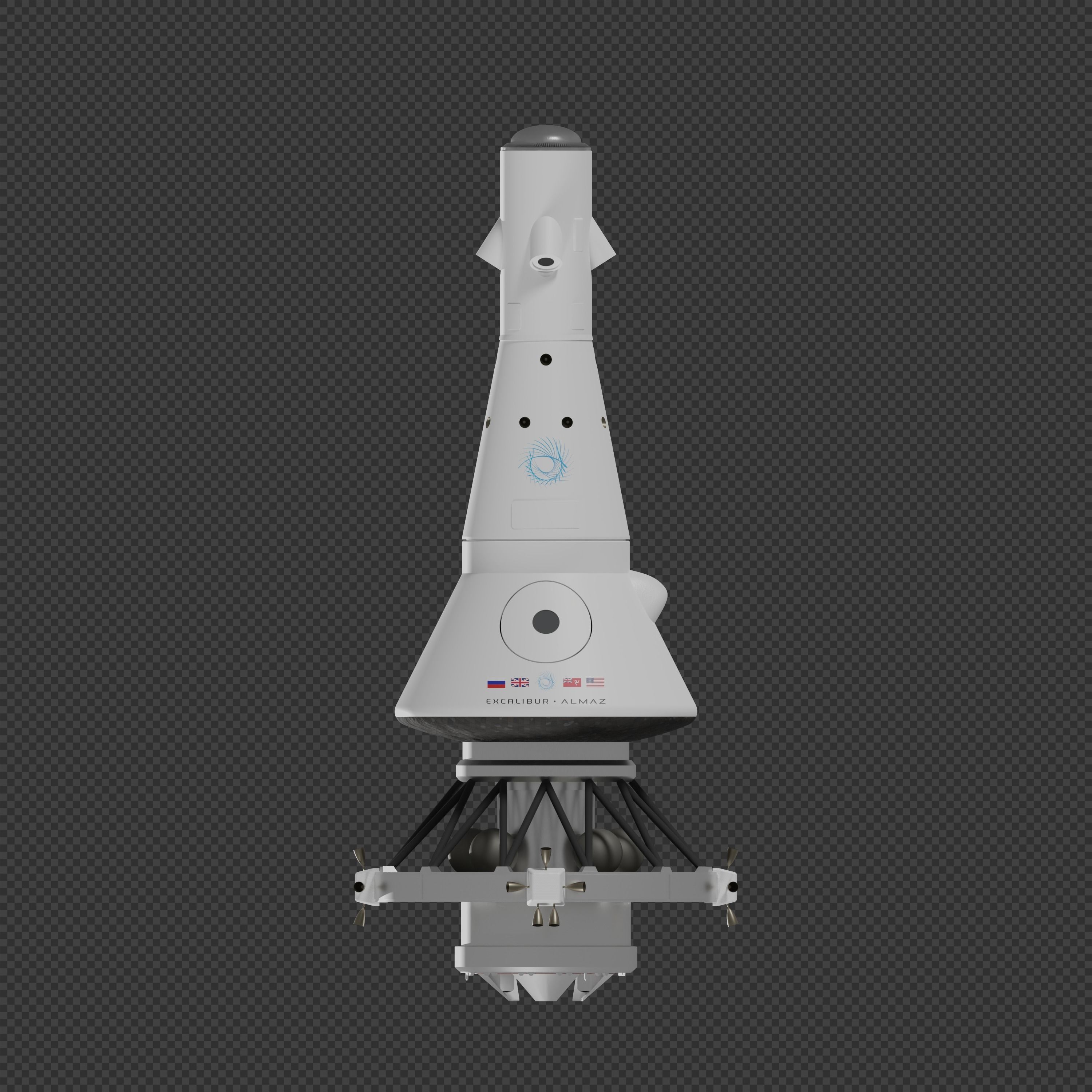 Excalibur Almaz Reusable Reentry Vehicle 3D model | CGTrader