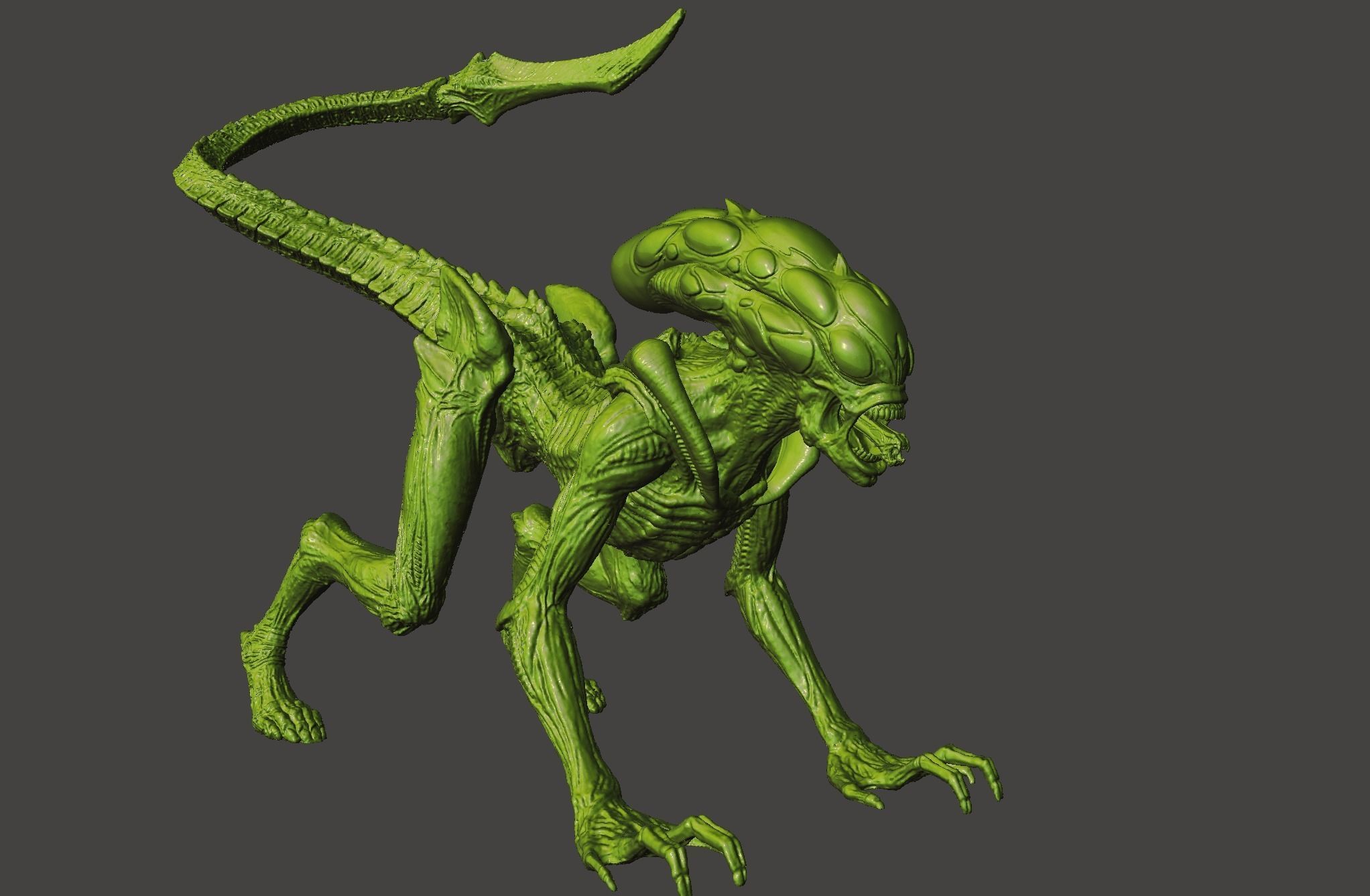Aliens Fireteam Elite Burster Xenomorph Alien Popper Hi-Poly STL 3D model 3D printable | CGTrader