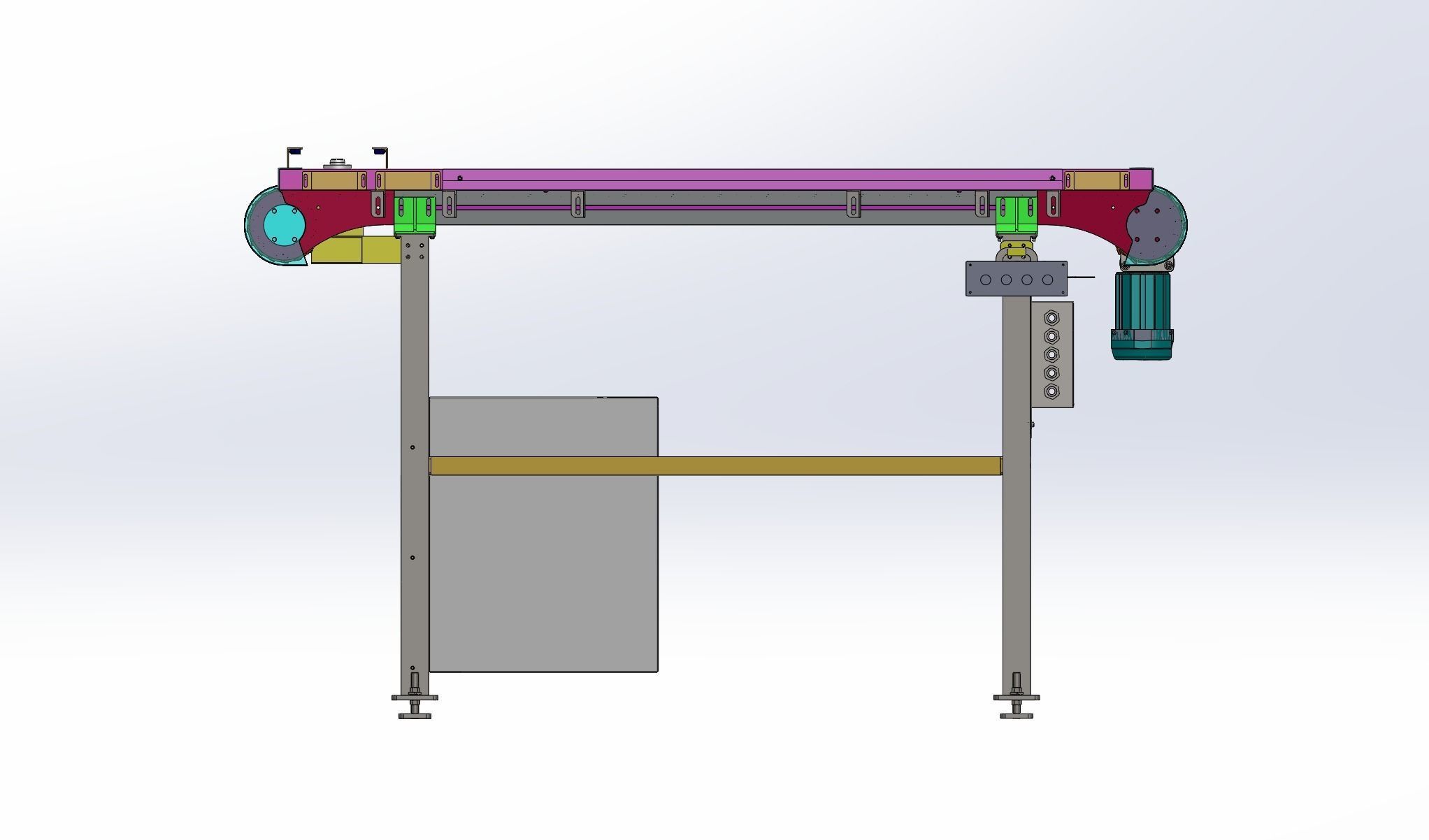 Flexible conveyor line Assembly 3D model | CGTrader