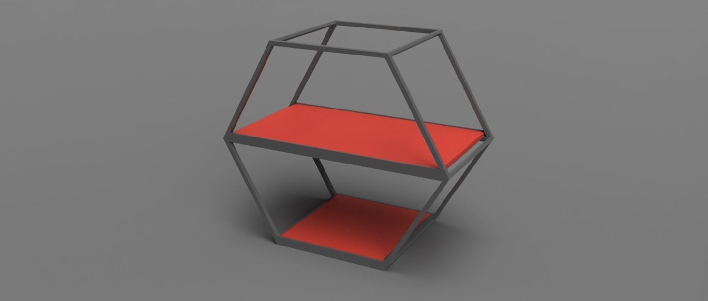 Customizable Hexagon Shelves 3D model 3D printable | CGTrader
