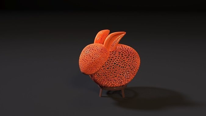 Rabbit on a stand 3D model 3D printable | CGTrader