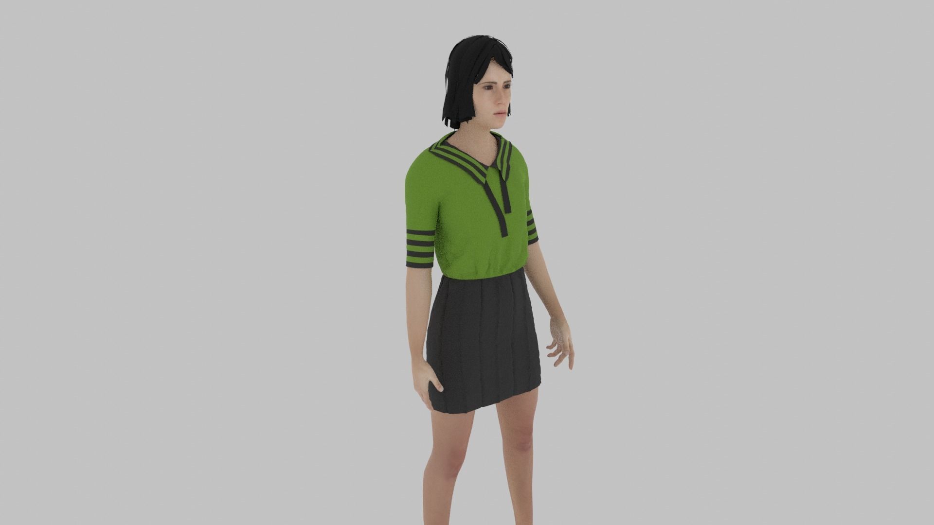 3D model High-school Girl VR / AR / low-poly | CGTrader