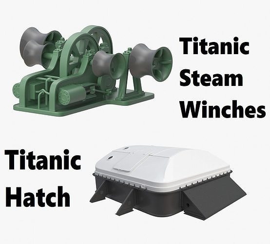 Titanic Steam Winches and Hatch 3D model | CGTrader