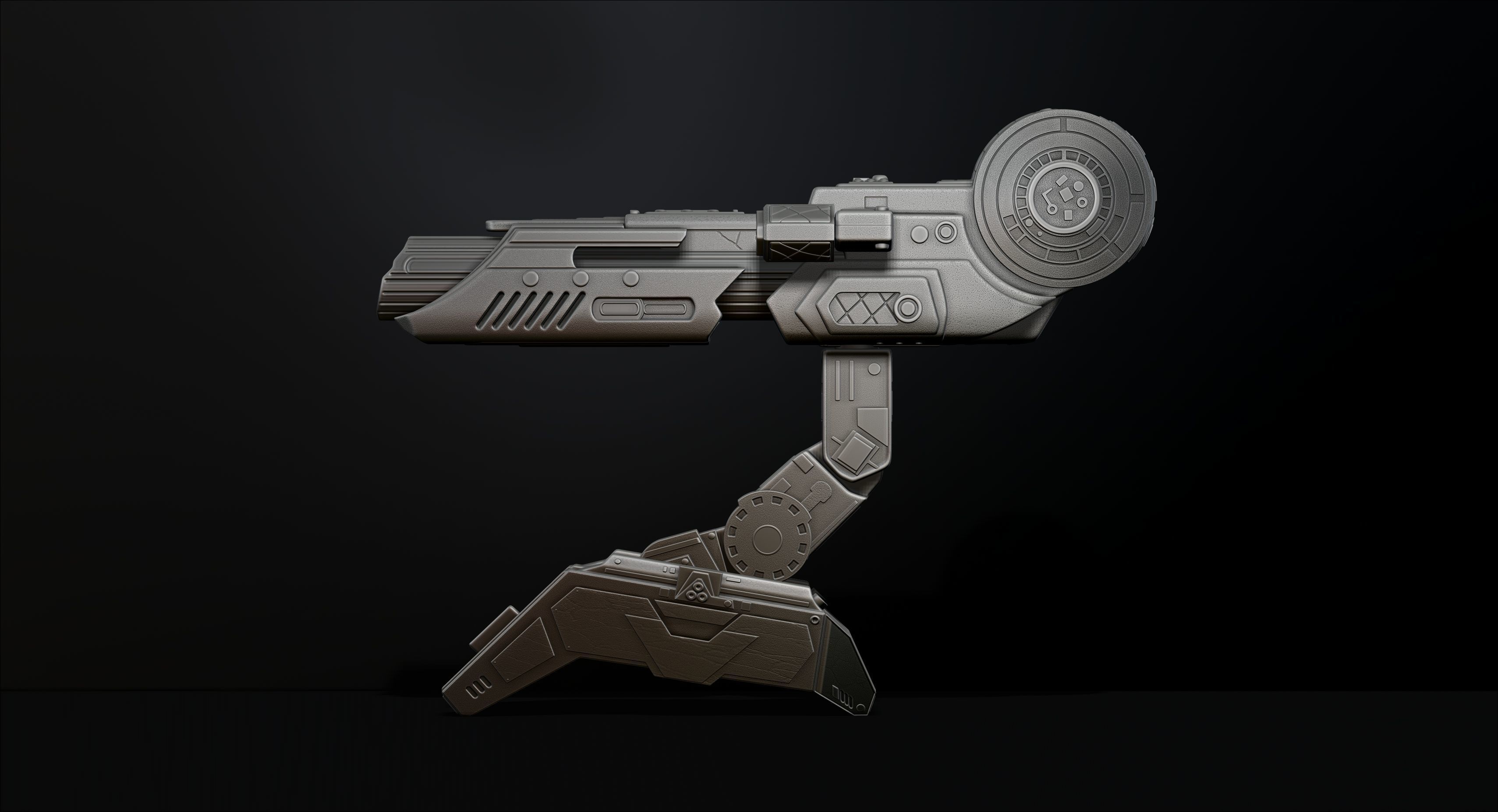 Predator Shoulder Cannon plasma 2 Size File for 3D Printing 3D model 3D ...