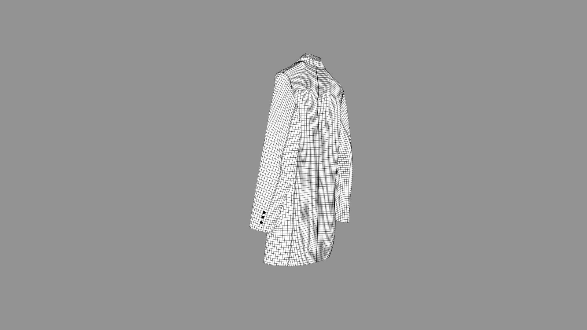 3D model Trench Winter Coat Suit VR / AR / low-poly | CGTrader