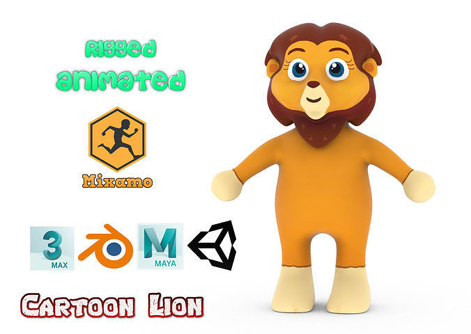 3D model Character009 Animated Lion 3D VR / AR / low-poly | CGTrader