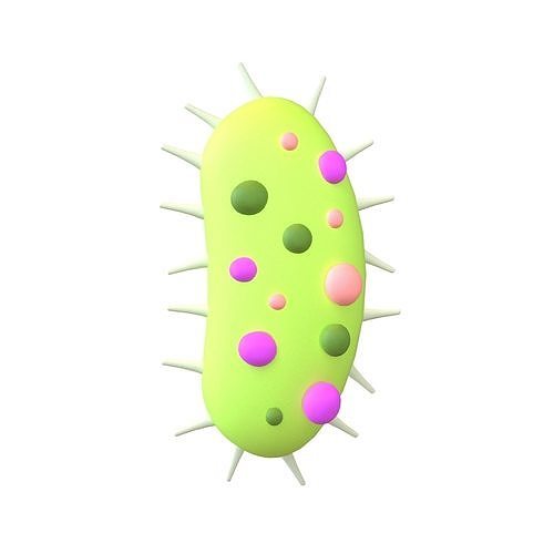 3D model Bacteria Icon v2 002 VR / AR / low-poly | CGTrader