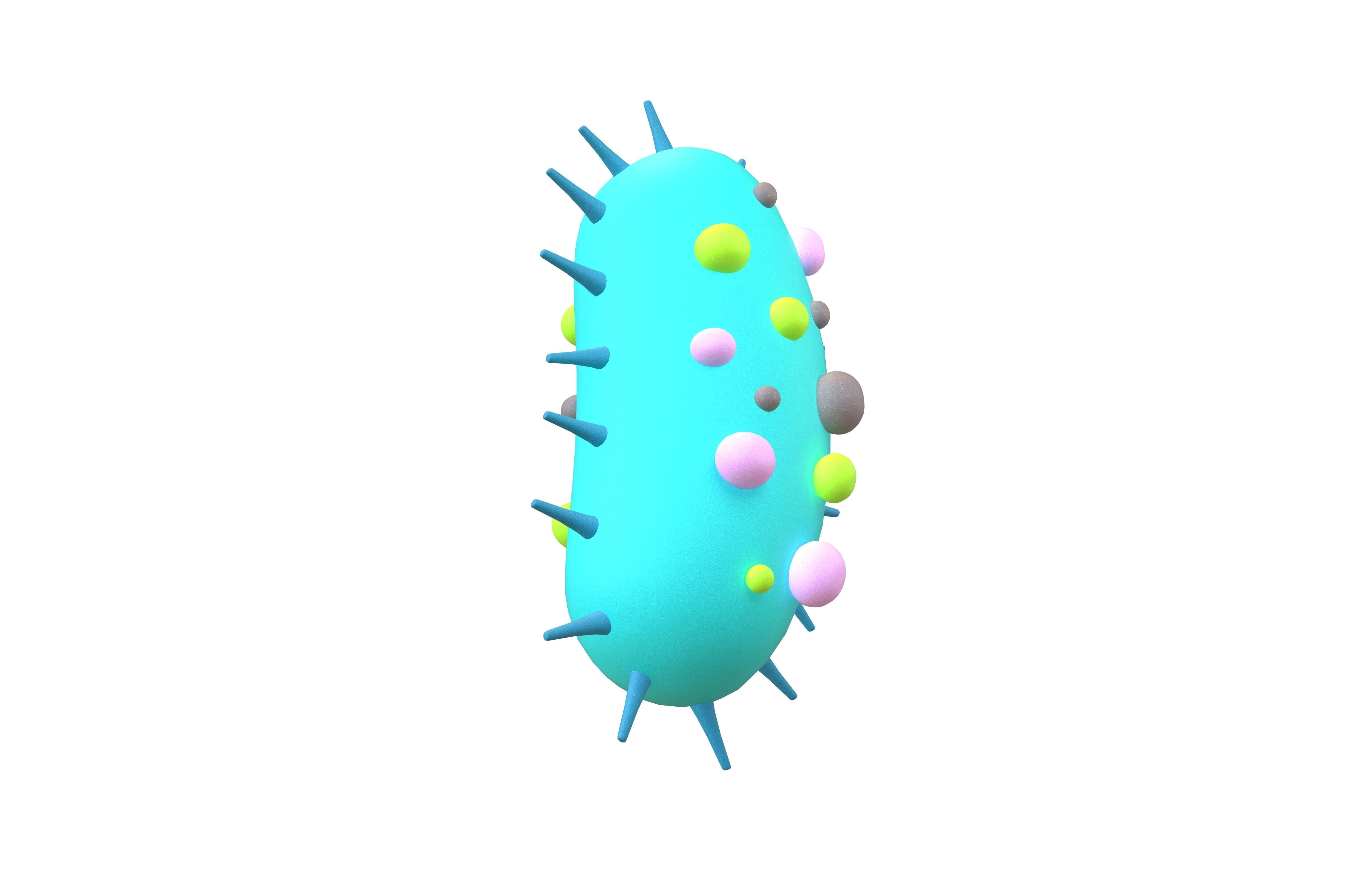 3D model Bacteria Icon v2 003 VR / AR / low-poly | CGTrader
