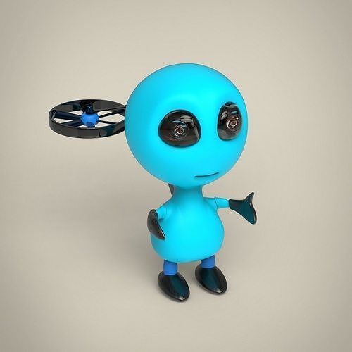 3D model Alien robot VR / AR / low-poly | CGTrader