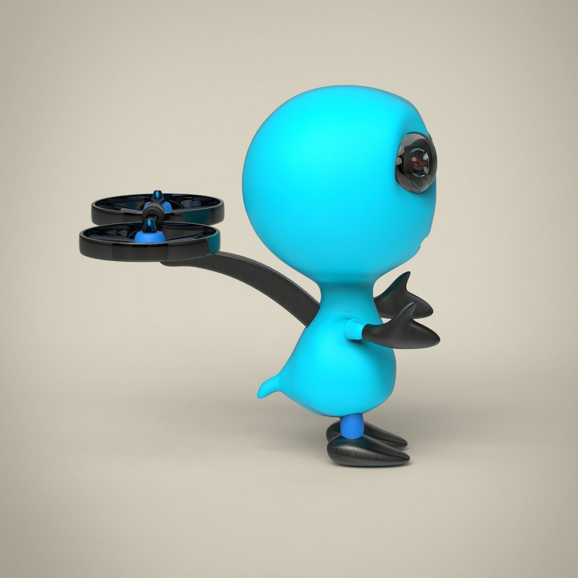 3D model Alien robot VR / AR / low-poly | CGTrader