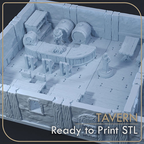 Tavern set for DnD game 3D Model Collection 3D printable | CGTrader