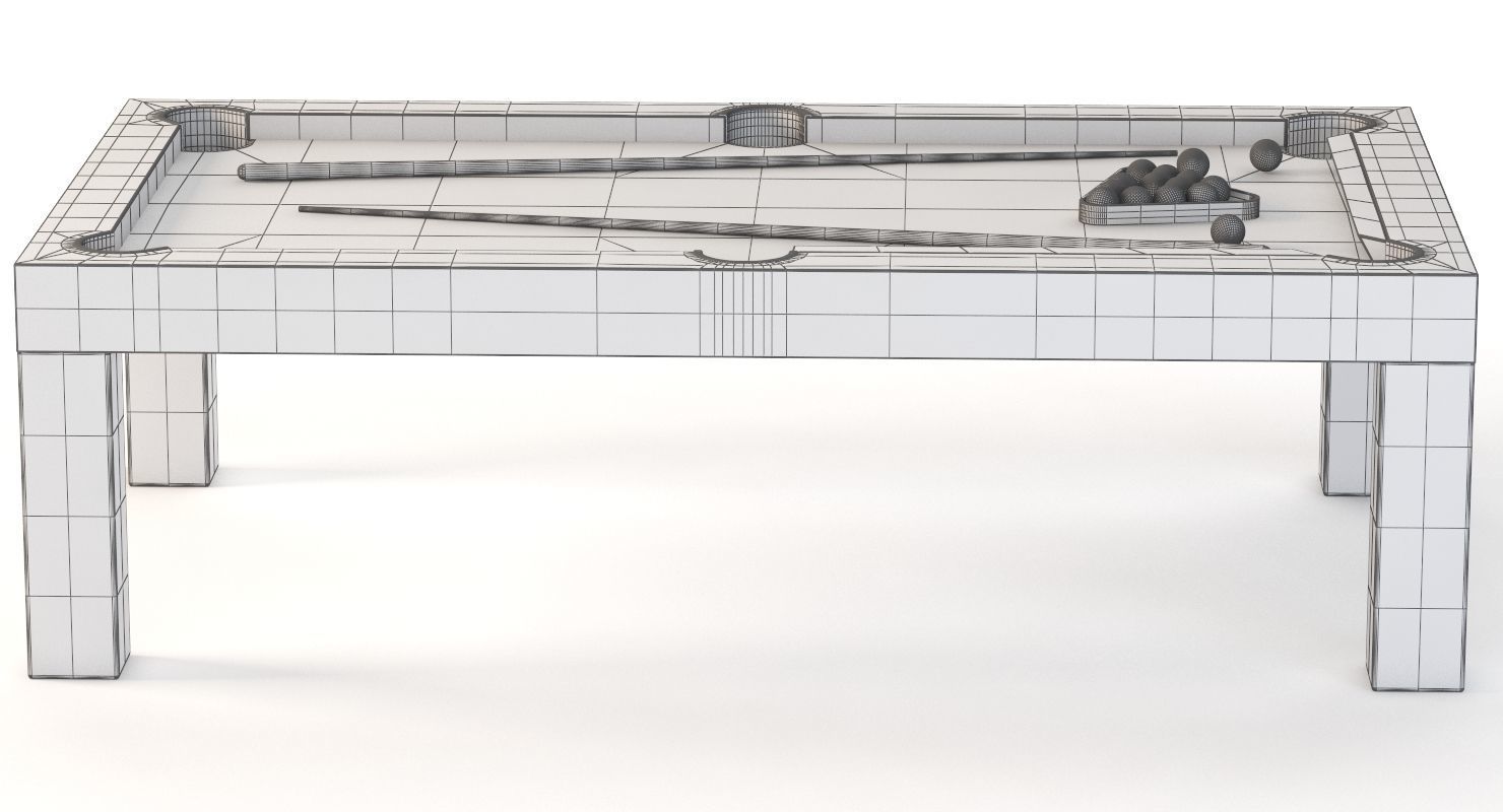 Precision Pool Dining Table 3D model | CGTrader