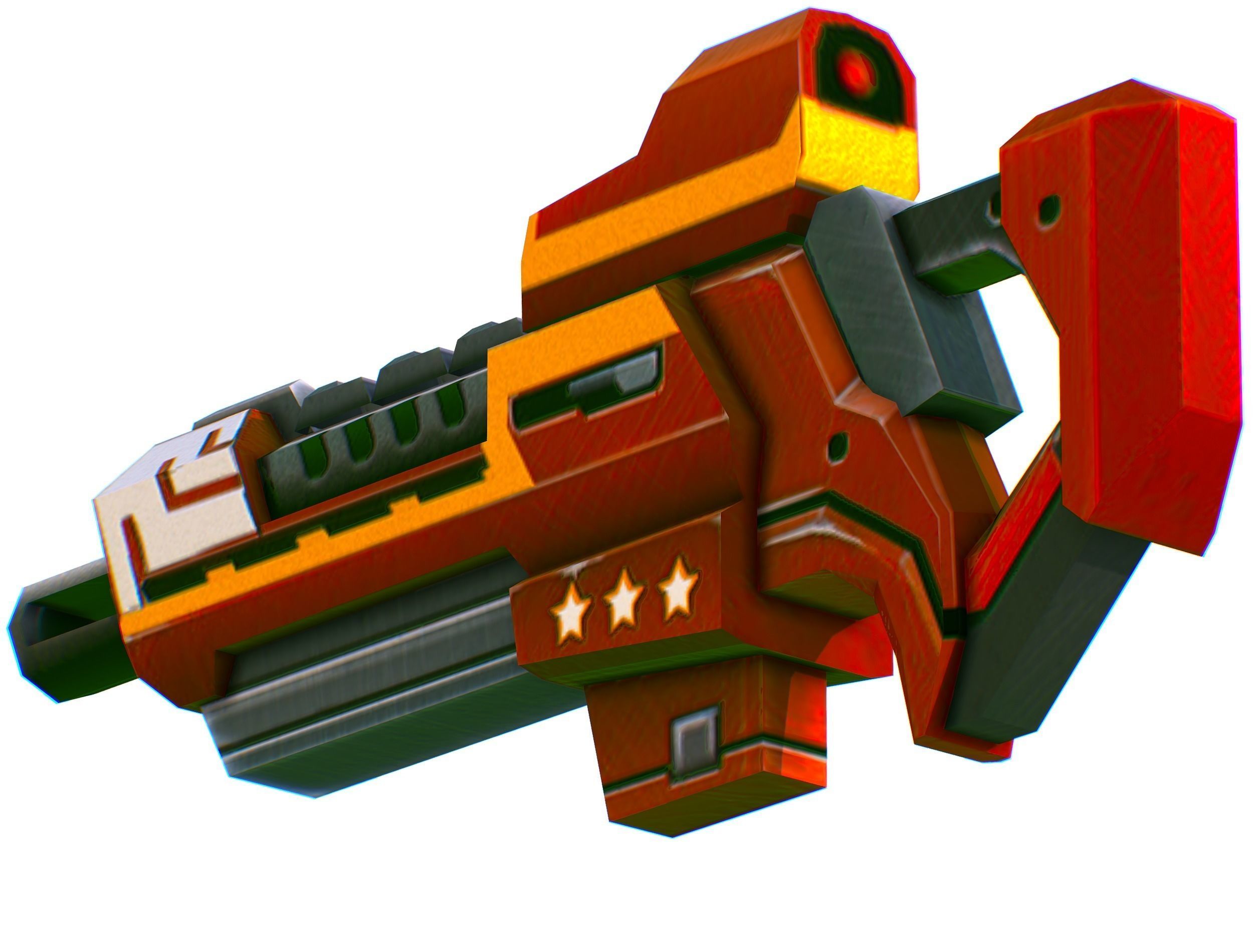 3D model LowPoly Sci-Fi Cartoon Assault Rifle Future VR / AR / low-poly ...