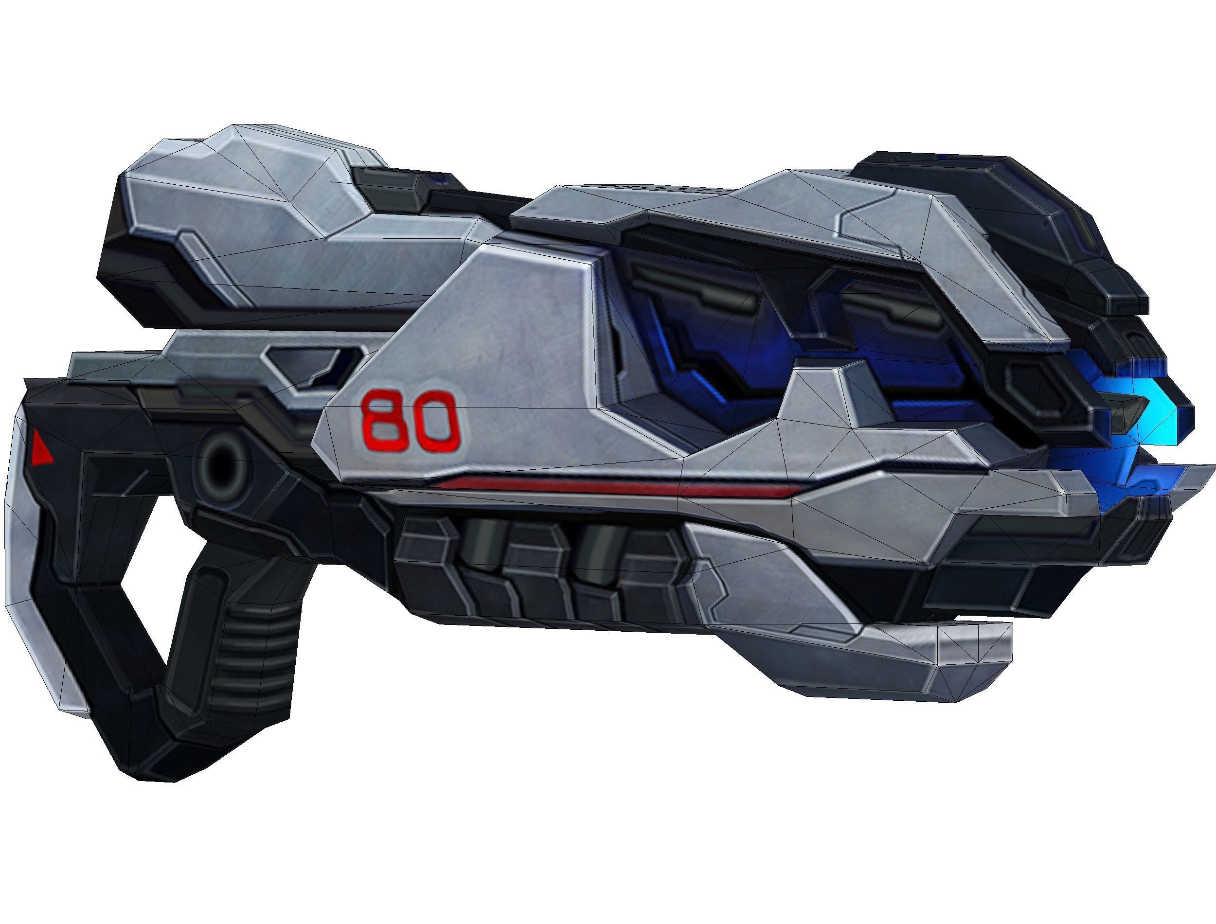 3D model LowPoly Sci-Fi Cartoon Assault Blaster Future VR / AR / low ...