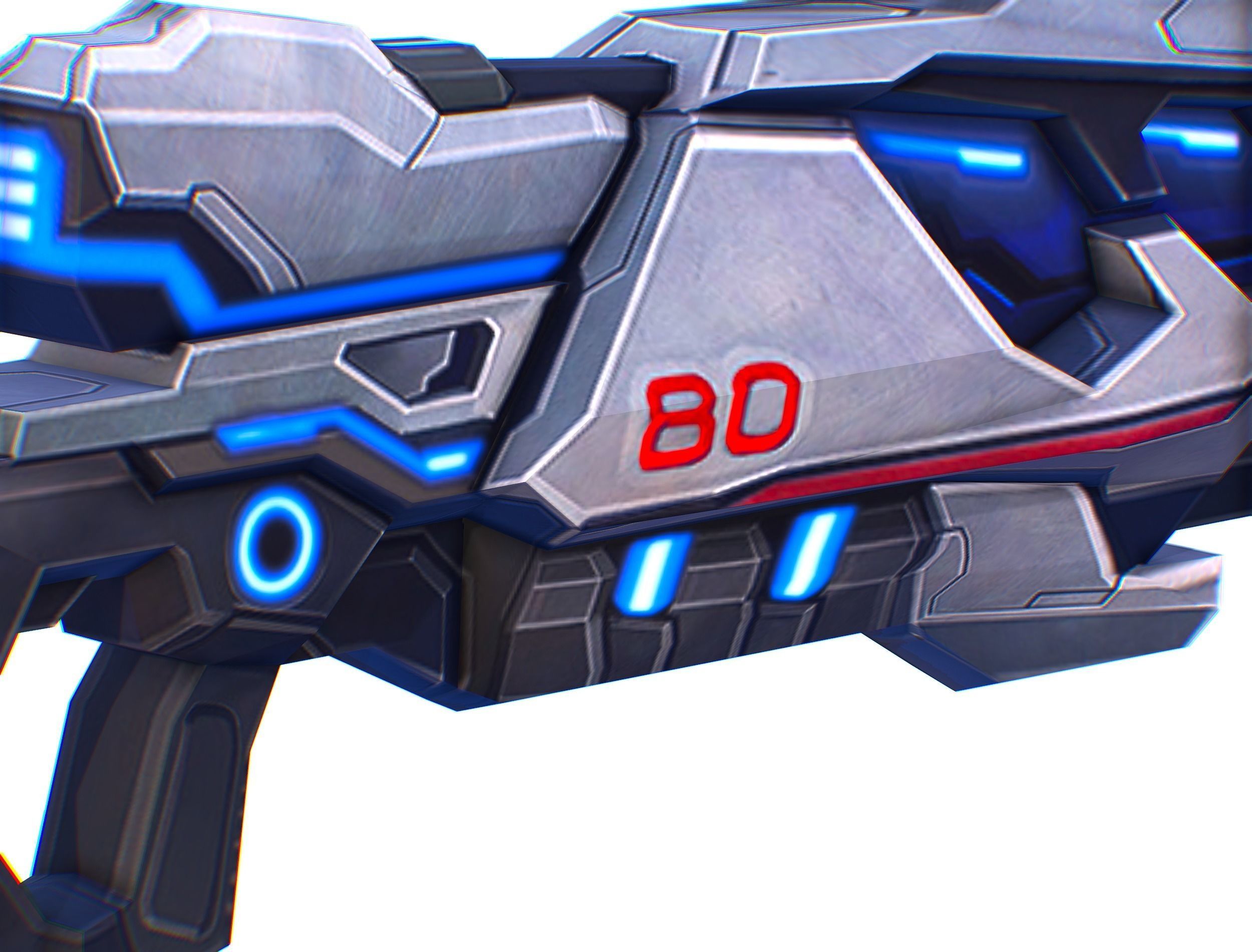 3D model LowPoly Sci-Fi Cartoon Assault Blaster Future VR / AR / low ...