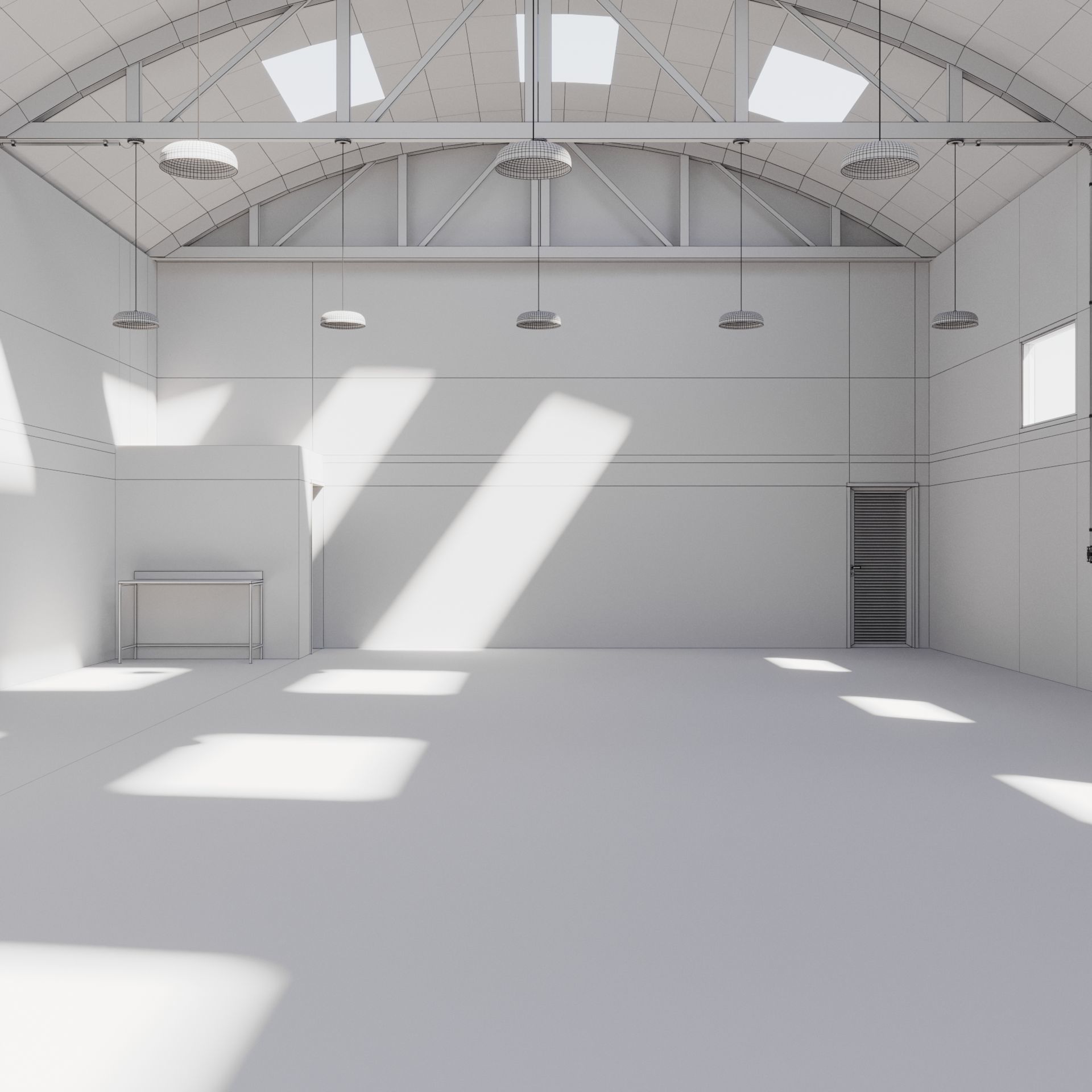 Empty Small Warehouse 3D model | CGTrader