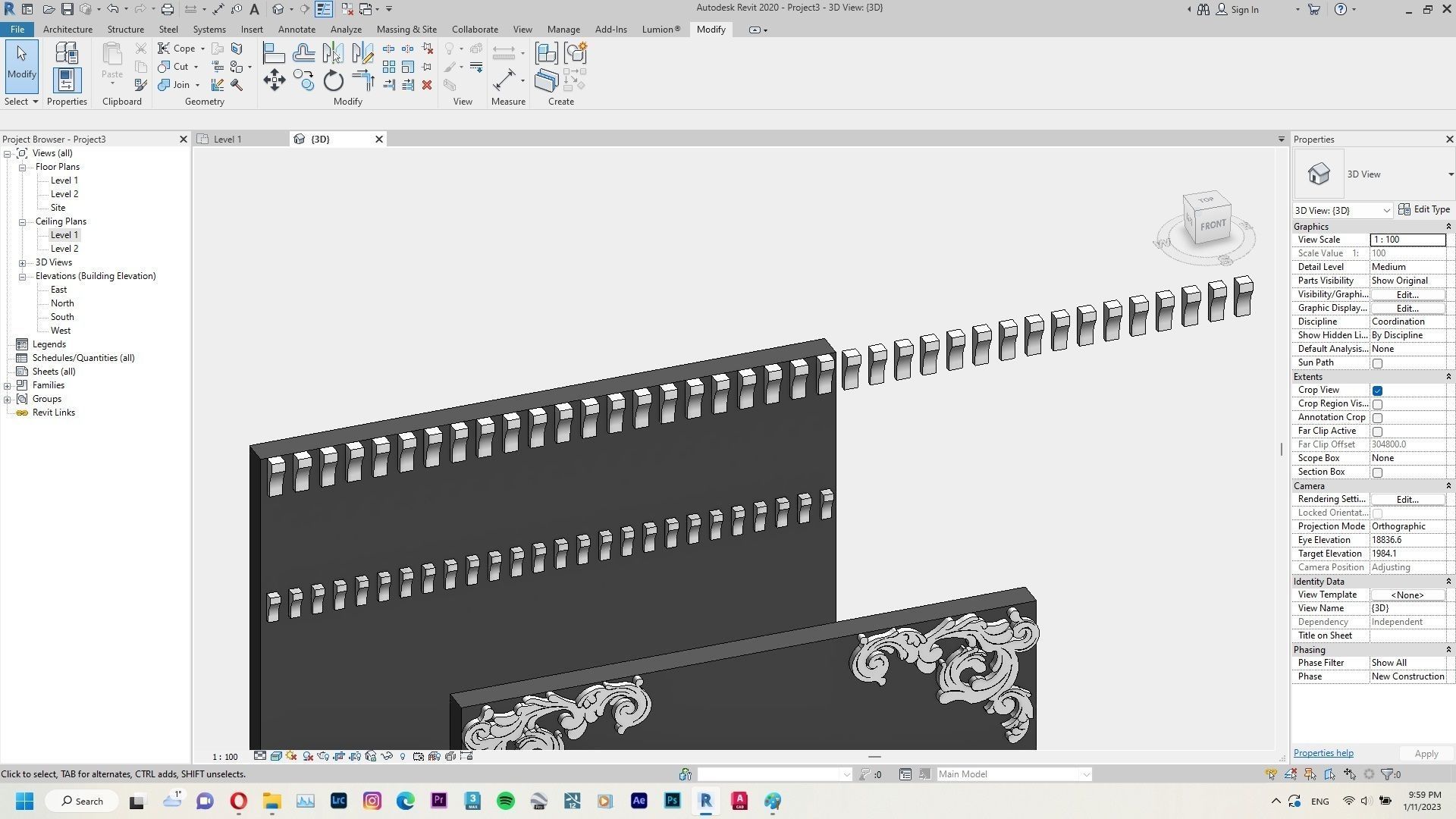 Classic Ornaments Revit Family 3D model | CGTrader