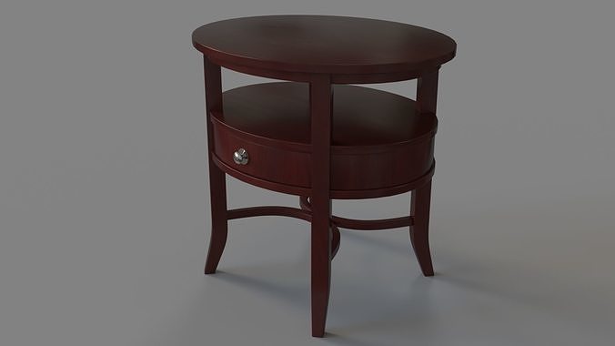 Manhattan End Table With Storage 3D model | CGTrader