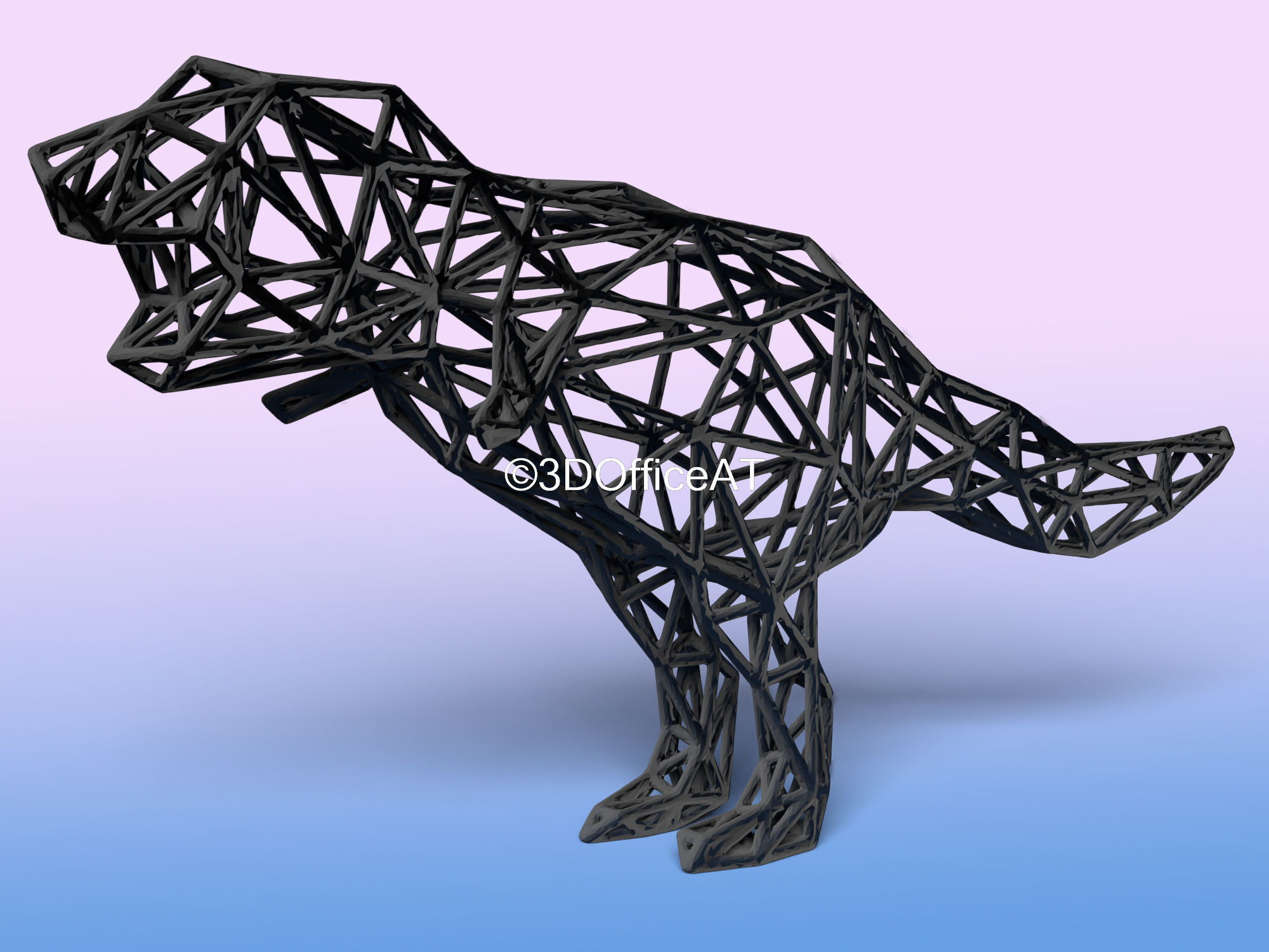 T-REX - WIRE ART 3D model 3D printable | CGTrader