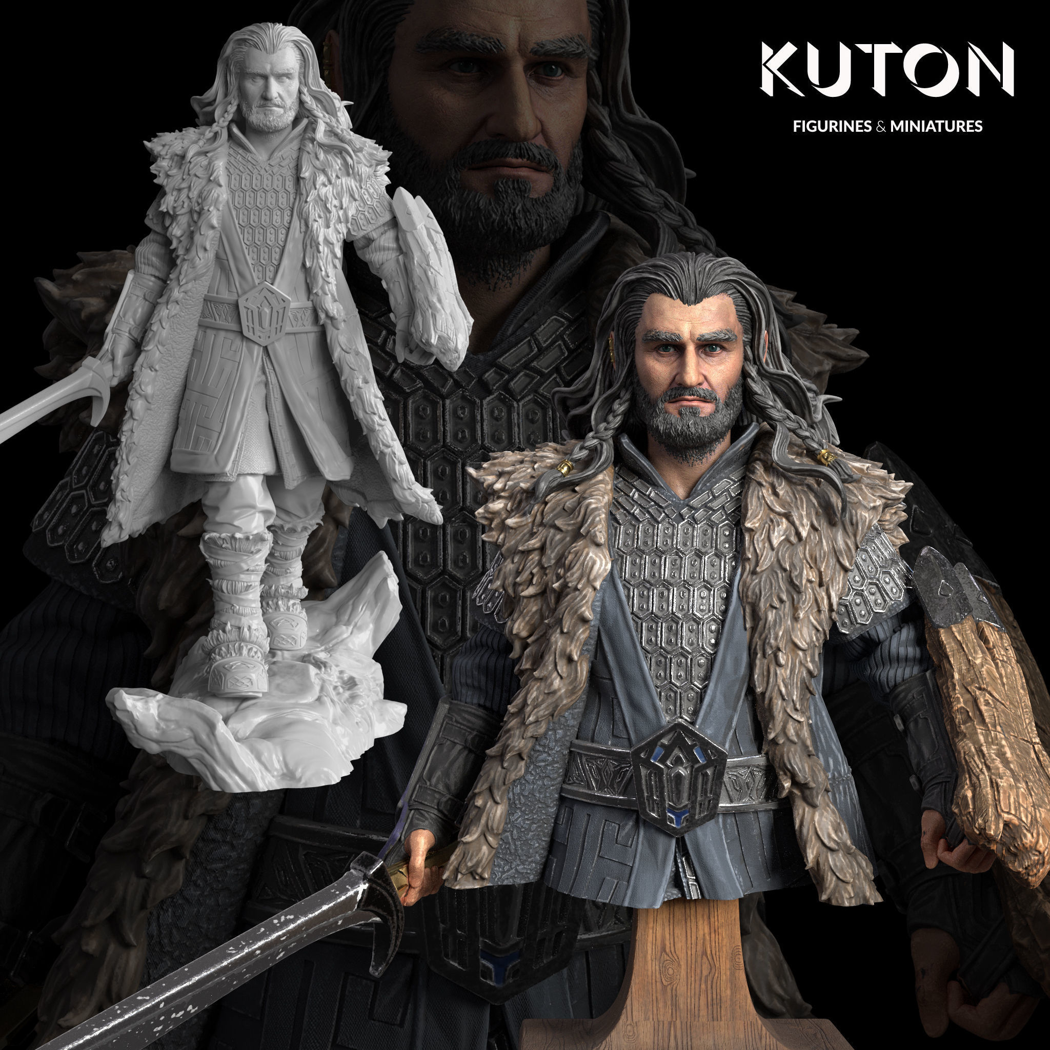 Thorin Oakenshield 3D model 3D printable | CGTrader