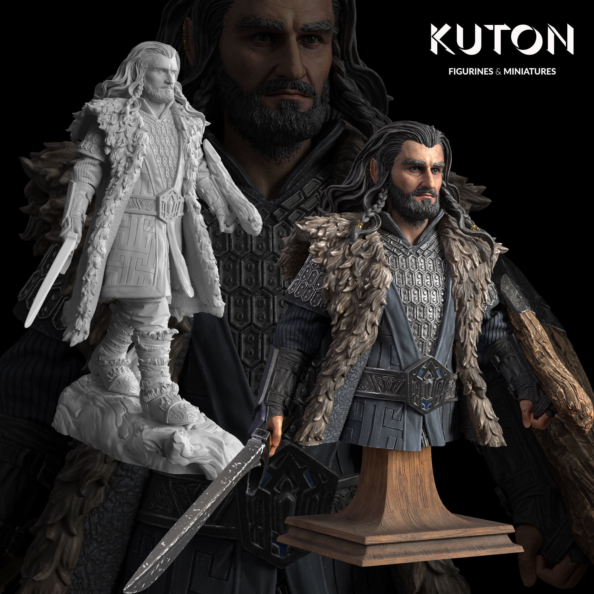 Thorin Oakenshield 3D model 3D printable | CGTrader