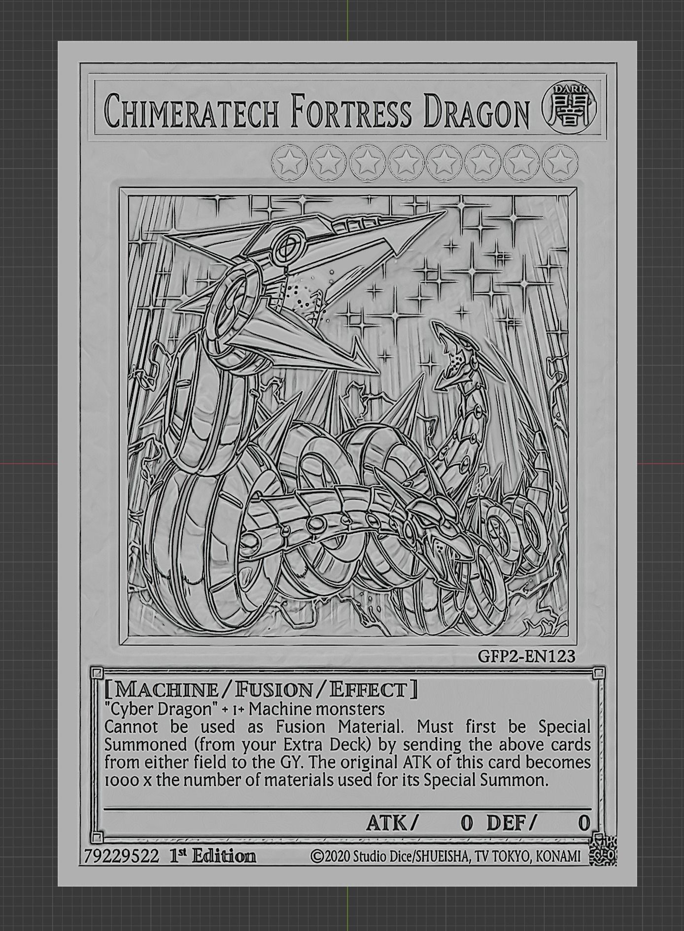 chimeratech fortress dragon - yugioh 3D model 3D printable | CGTrader