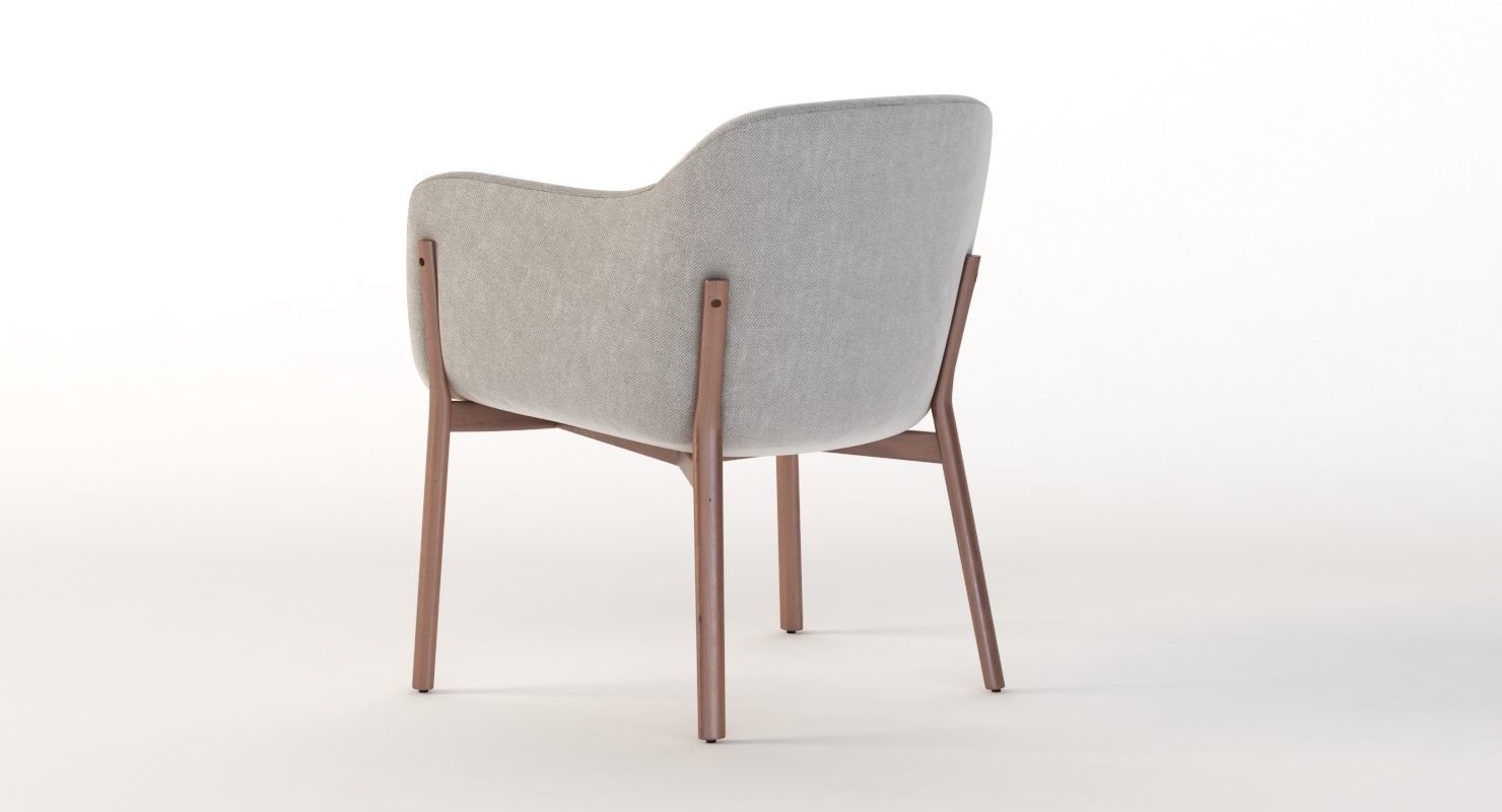 Heals De La Espada Porto upholstered Dining Chair 3D model | CGTrader