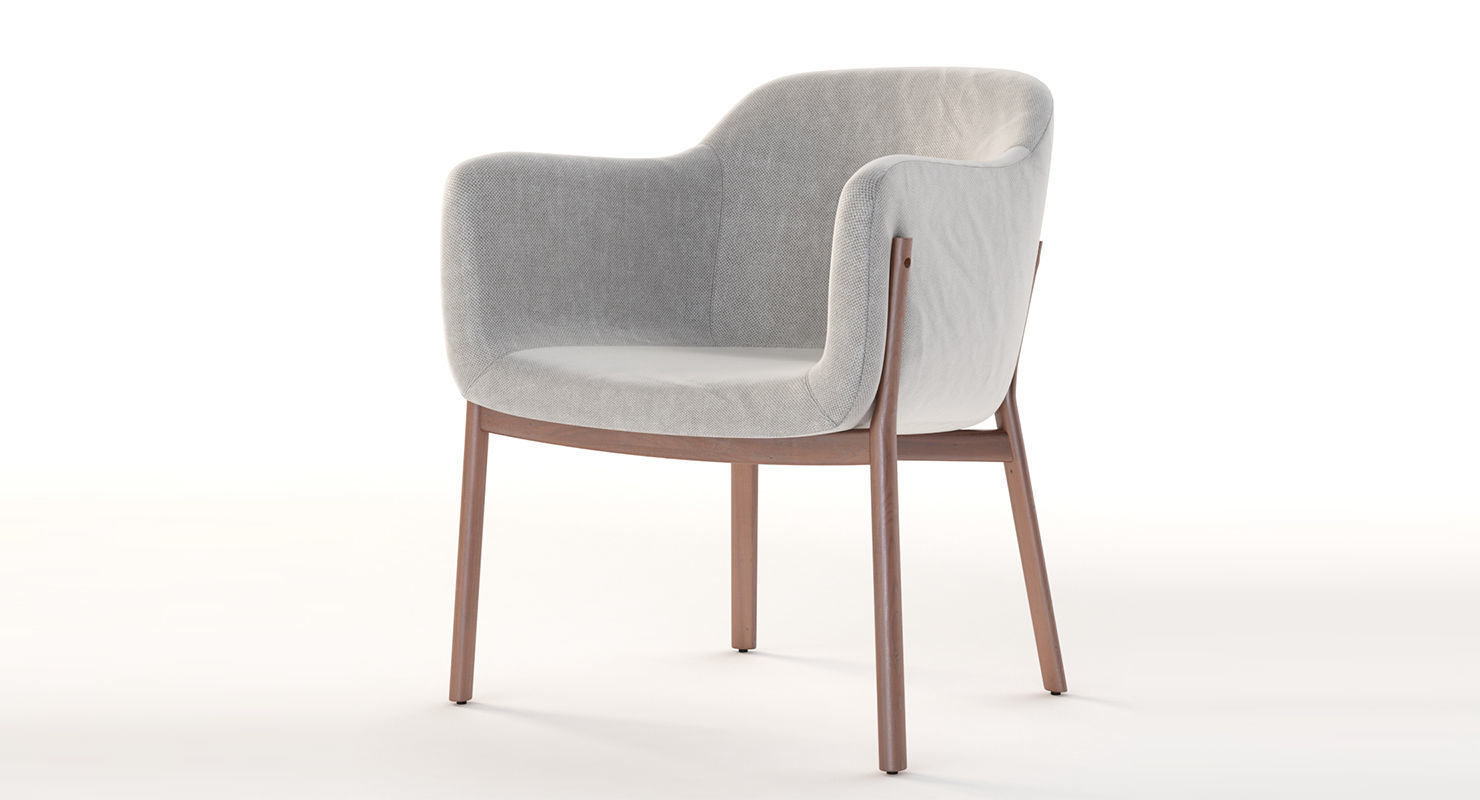 Heals De La Espada Porto upholstered Dining Chair 3D model | CGTrader