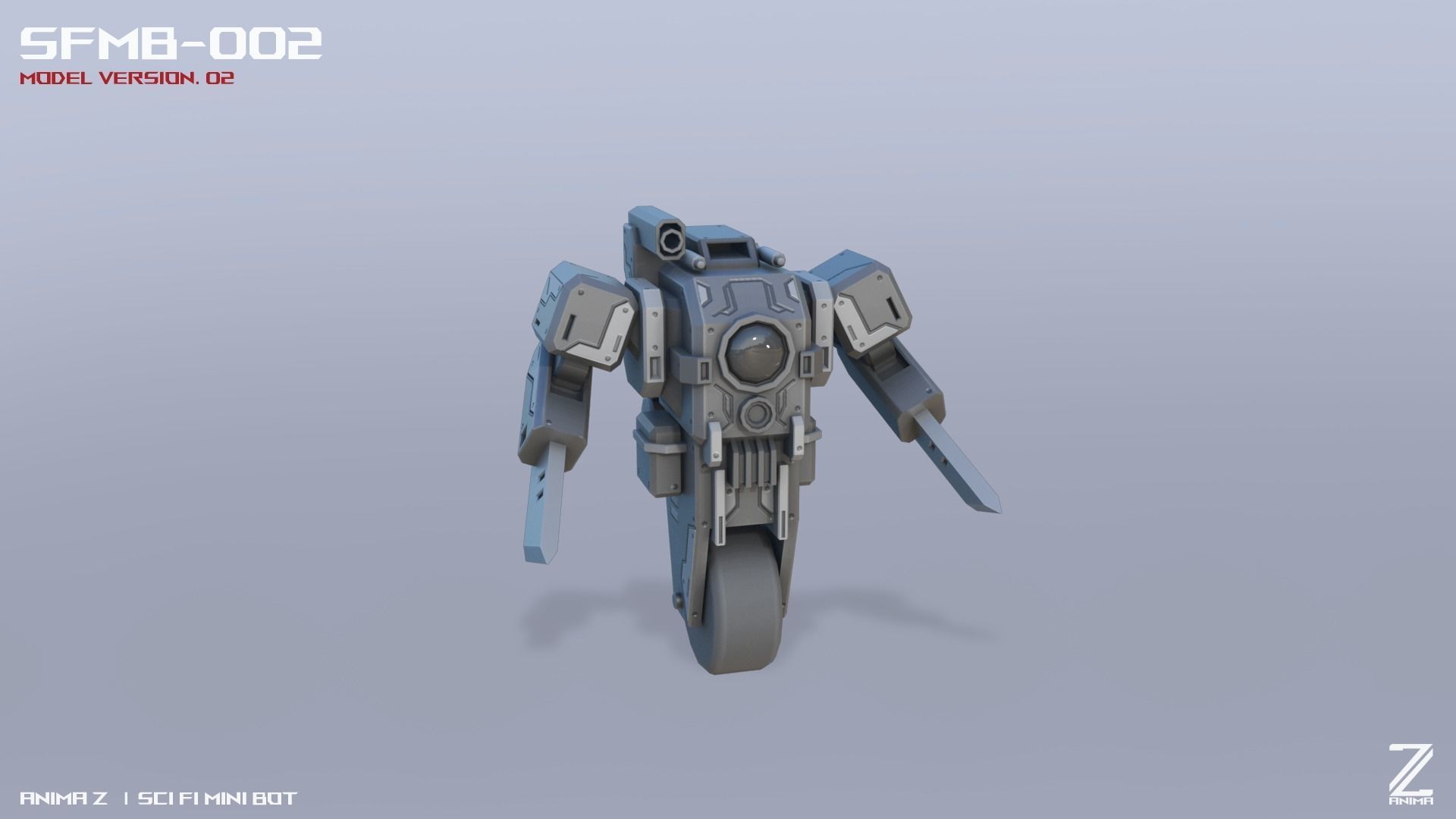 3D model Scifi Mini bot VR / AR / low-poly | CGTrader